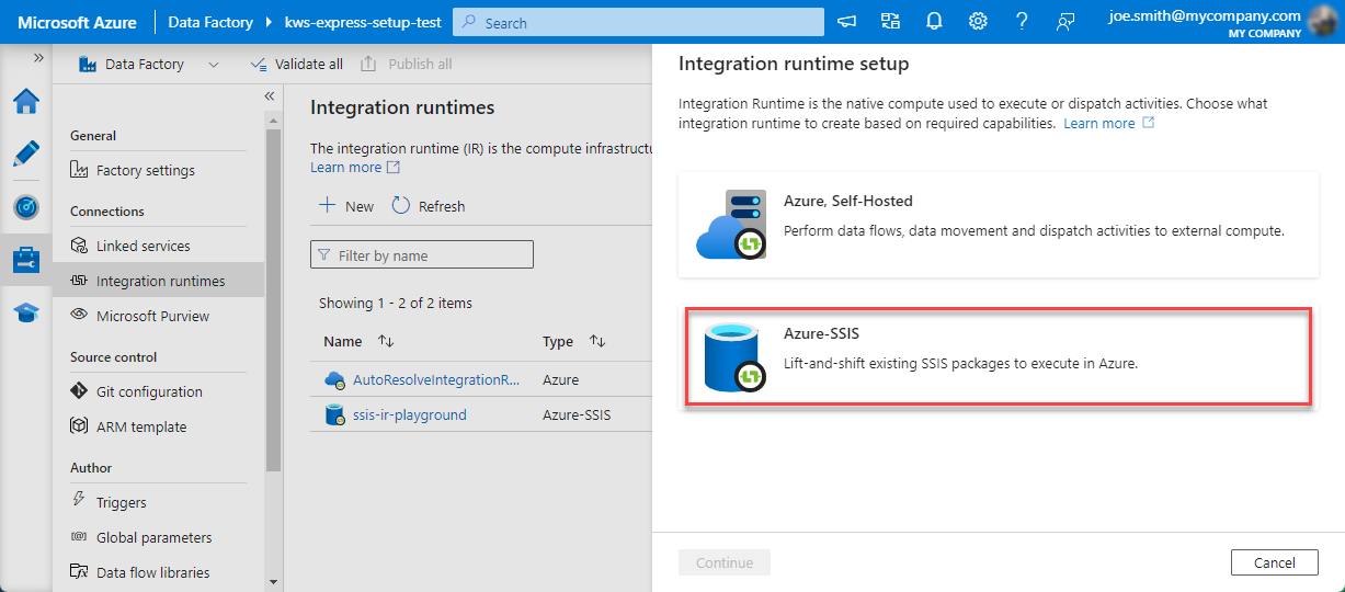Running SSIS Integration Toolkit on the Cloud
