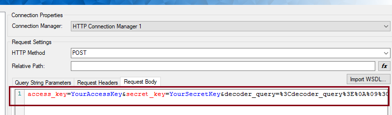 Working with Form-Urlencoded Request Body Using KingswaySoft