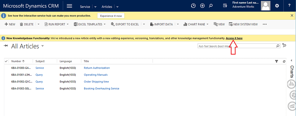 Migrating old CRM KB Article data to the new Knowledge Article