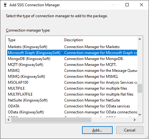 Help Manual - Microsoft Graph Connection Manager - SSIS Productivity Pack