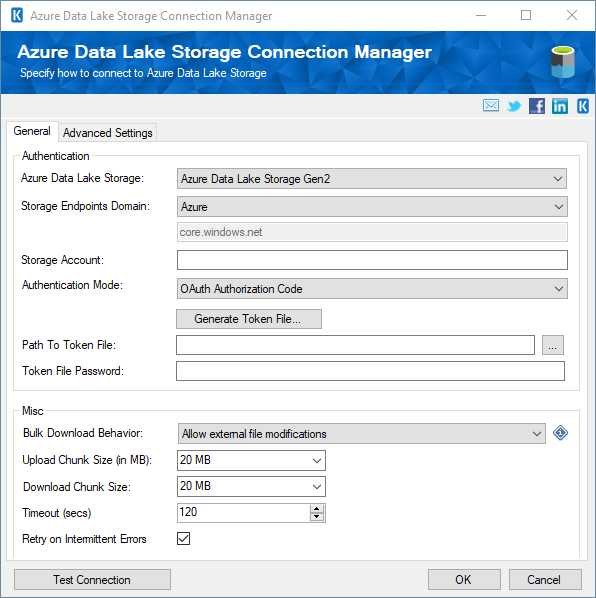 Help Manual - Azure Data Lake Storage Connection Manager