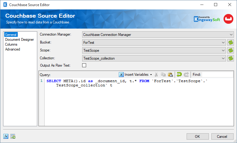 Help Manual - Couchbase Source component - KingswaySoft