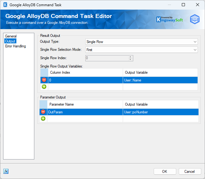 Help Manual - AlloyDB Comnnand Task Component