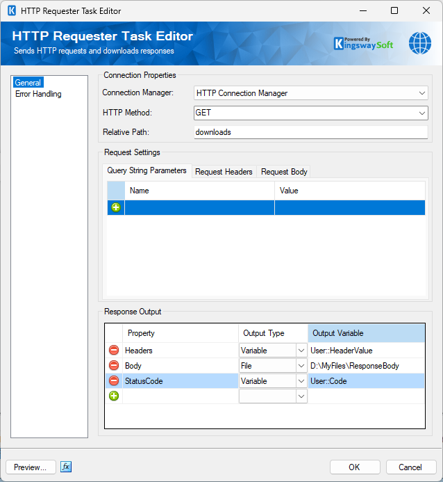 Help Manual - HTTP Requester Task - SSIS Productivity Pack