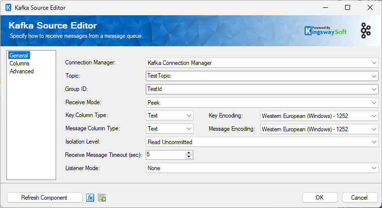 Help Manual - Kafka Source component - KingswaySoft