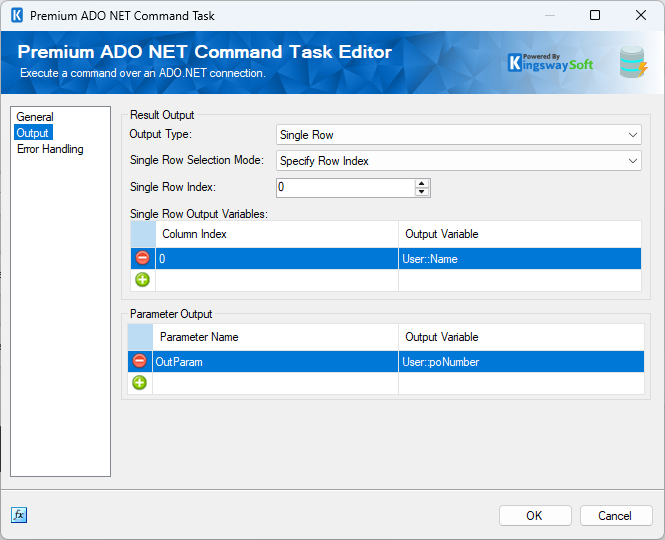 Help Manual - Premium ADO.NET Command Task - KingswaySoft