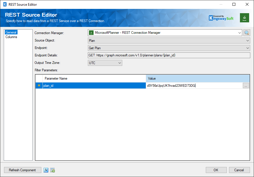 Help Manual - Microsoft Planner Source Component - KingswaySoft